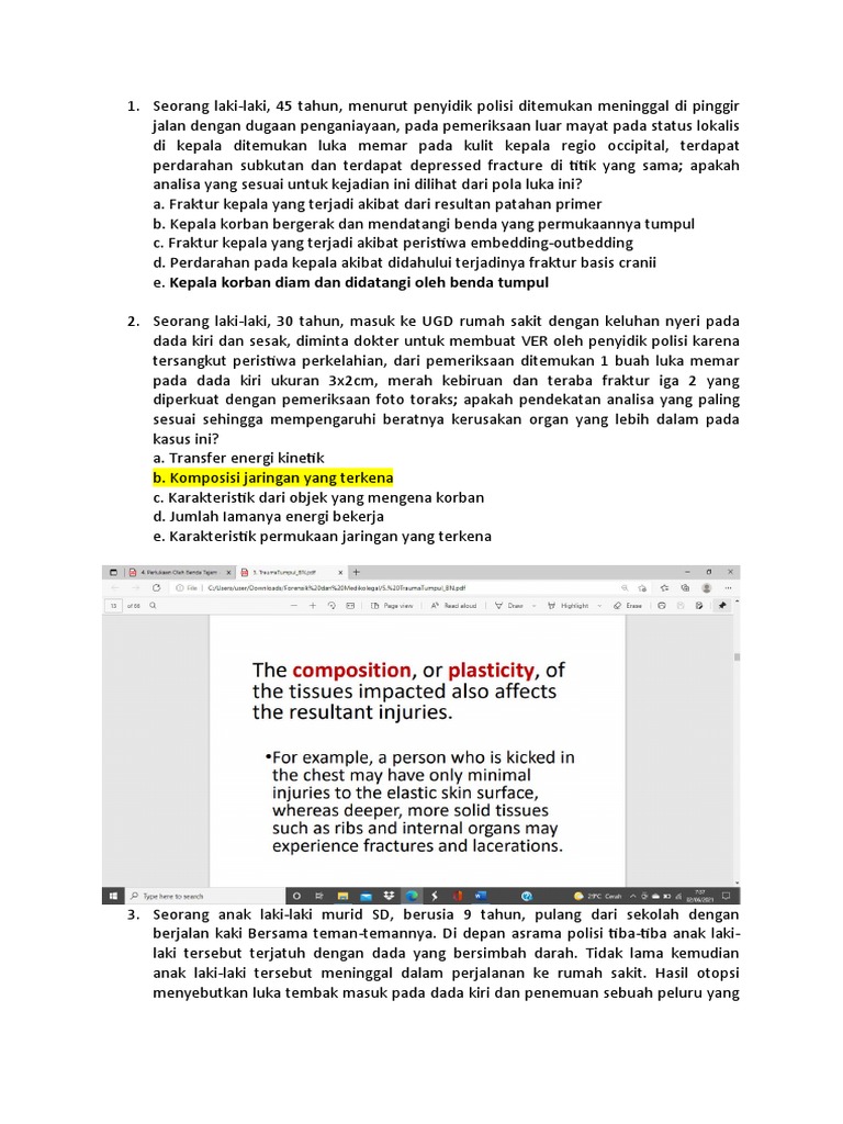 Fibrosa Forensik RMD | PDF | Sains & Matematika