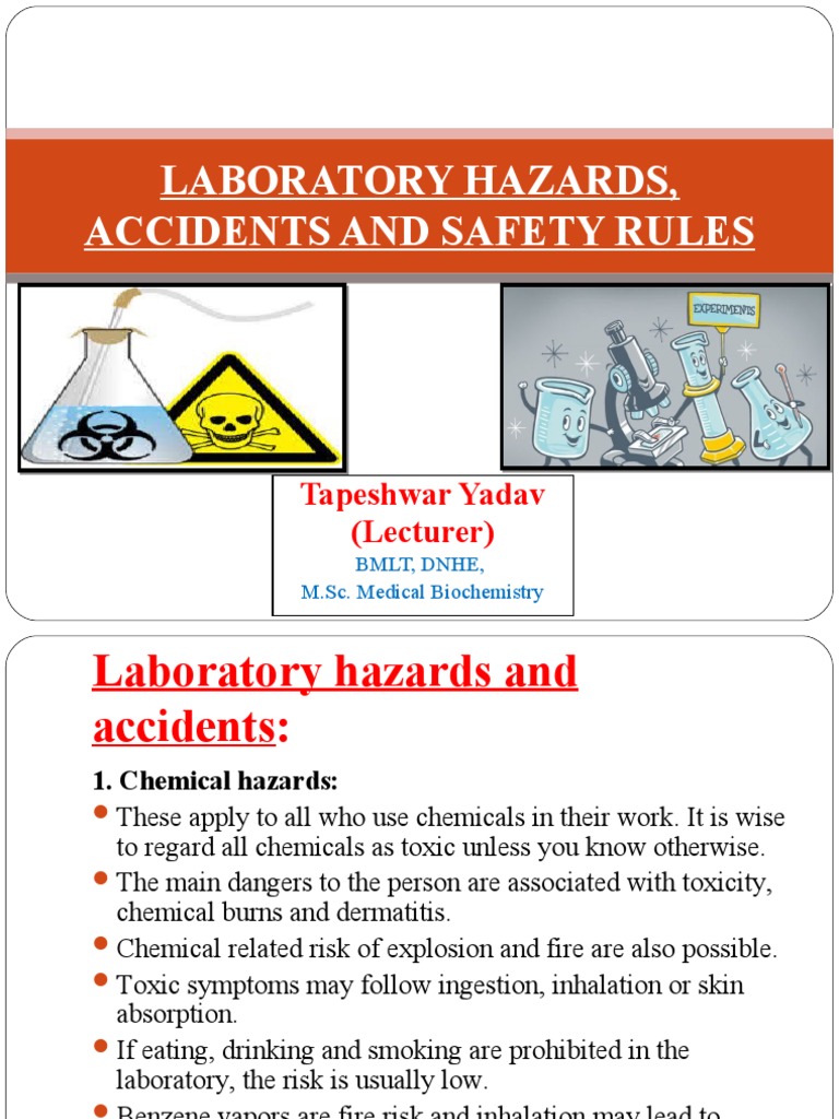 Laboratory Hazards, Accidents and Safety Rules | PDF | Fires | Firefighting