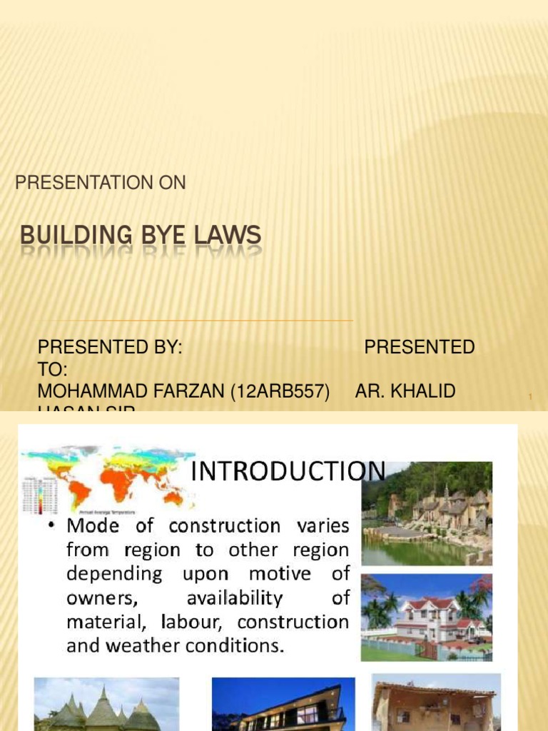 Building Bye Laws: Presentation On | PDF | Shopping Mall | Energy And ...