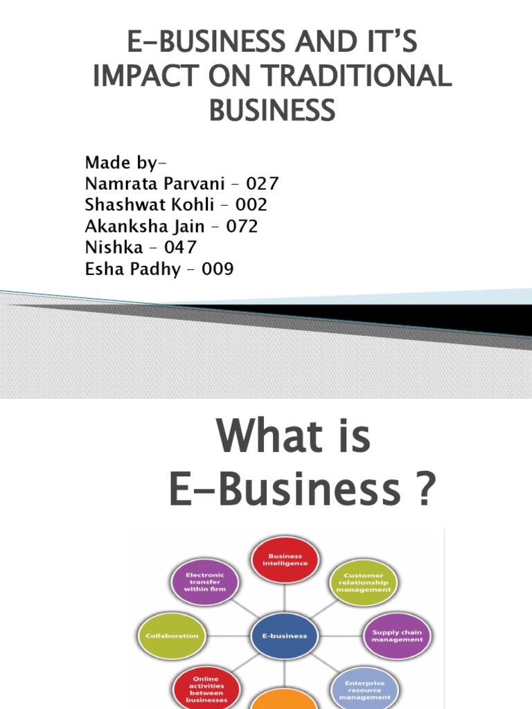 E-Business and It's Impact On Traditional Business | PDF | Electronic ...