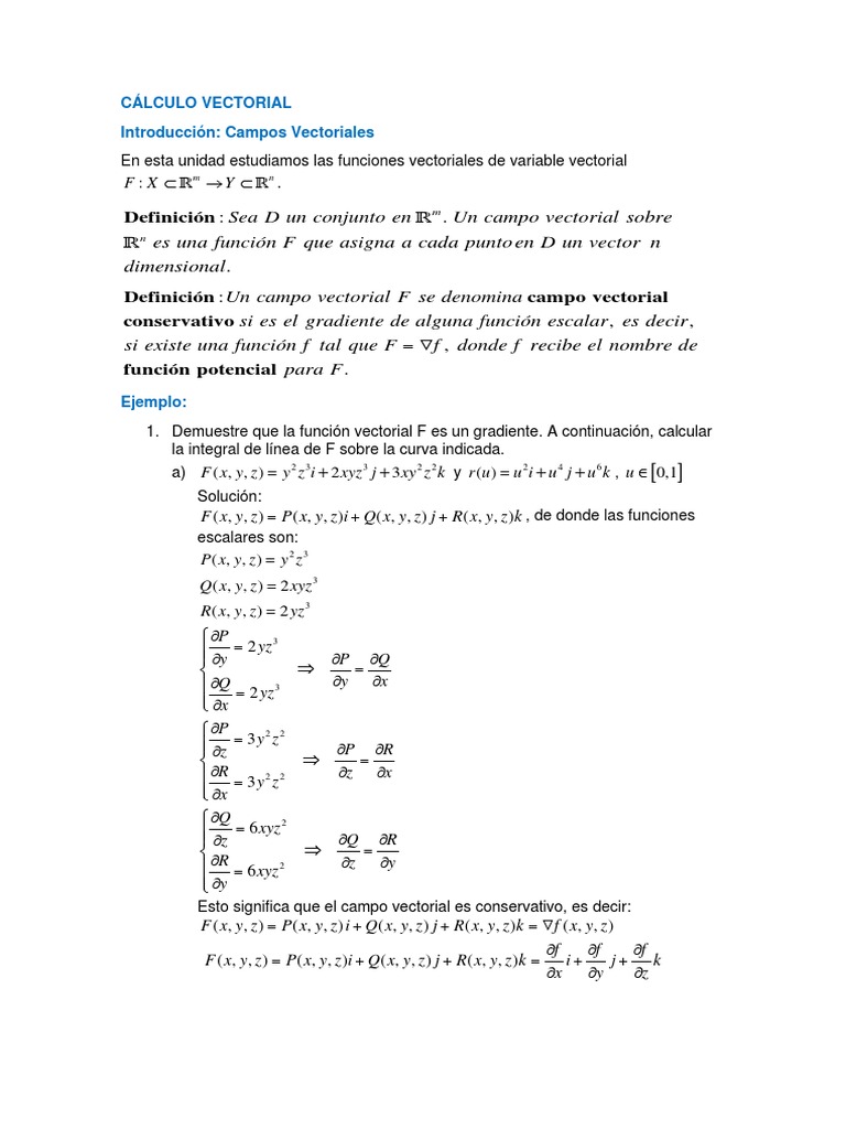 Calculo Vectorial | PDF | Integral | Vector Euclidiano