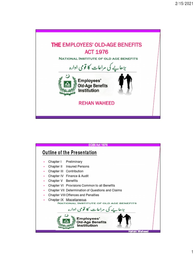 Rehmanwaheed - 3271 - 17132 - 1 - Ix. The EOBI Act 1976 | PDF | Pension ...