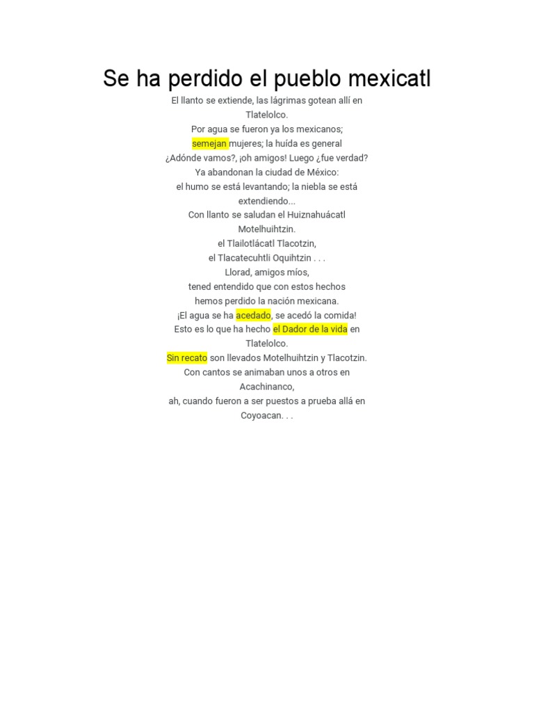 Visión de Los Vencidos - "Se Ha Perdido El Pueblo Mexica" Miguel León ...
