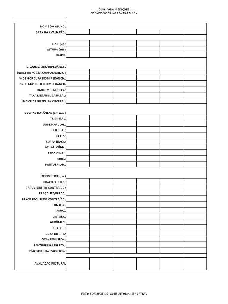 Planilha+de+avalia O+f Sica+ (Homens) 2 | Download grátis PDF | Índice ...