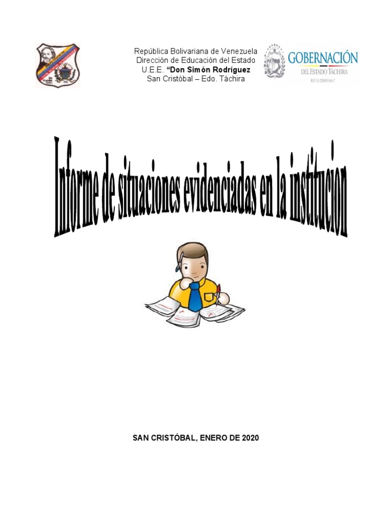 Informe Del Robo Escuela 2019-2020 | PDF