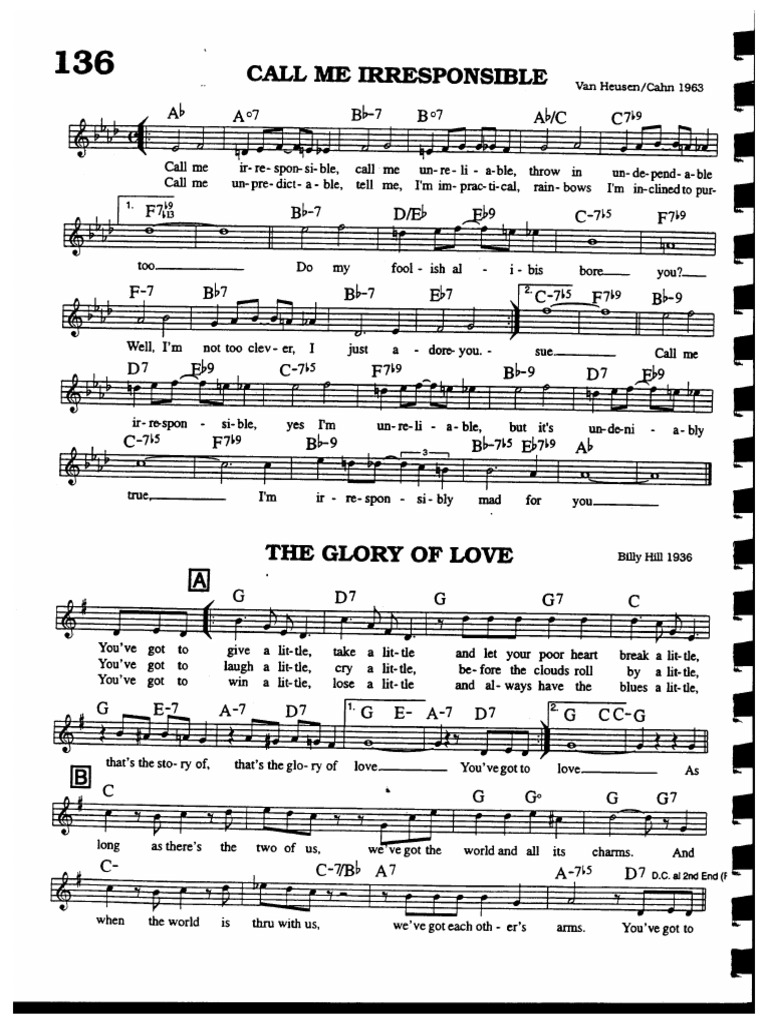 Call Me Irresponsible - Lead Sheet | PDF