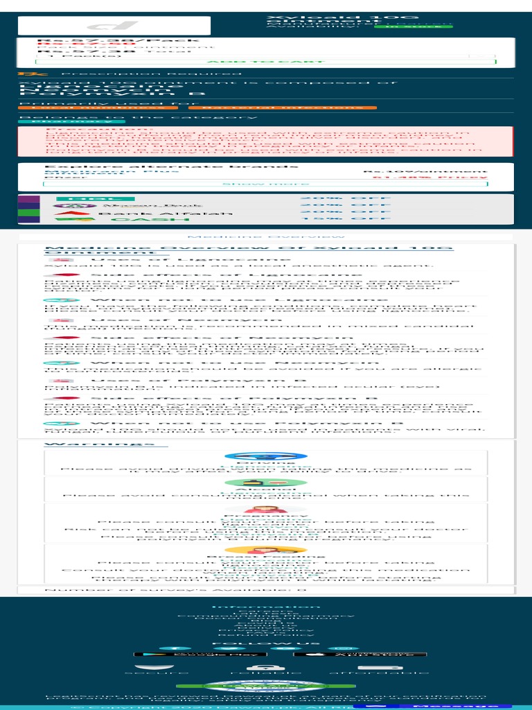 Xyloaid 10G Ointment View Uses, Side Effects, Price and Substitutes ...