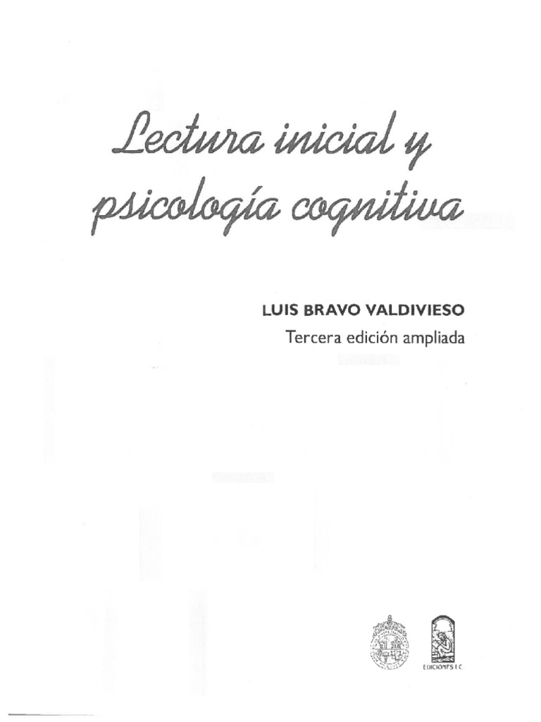 Lectura Inicial y Psicología Cognitiva LUIS BRAVO VALDIVIESO | PDF