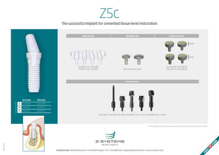 Zsystems Product Overview z5c en | PDF | Dentistry Branches | Mouth