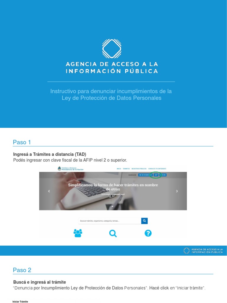 Instructivo - Denuncias Incumplimiento Ley de Protecci - N de Datos Personales | PDF | Negocios ...