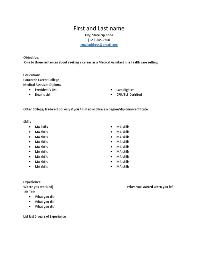 MA Sample Resume | PDF