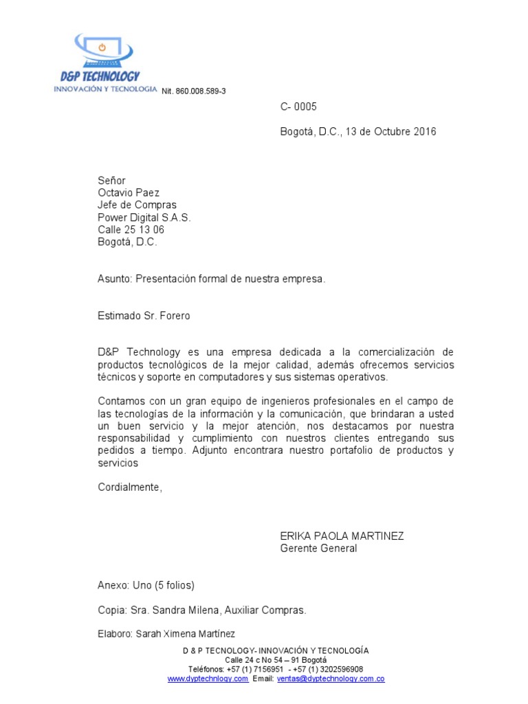 Carta Estilo Bloque | PDF