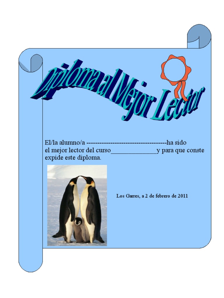 Diploma Al Mejor Lector | PDF
