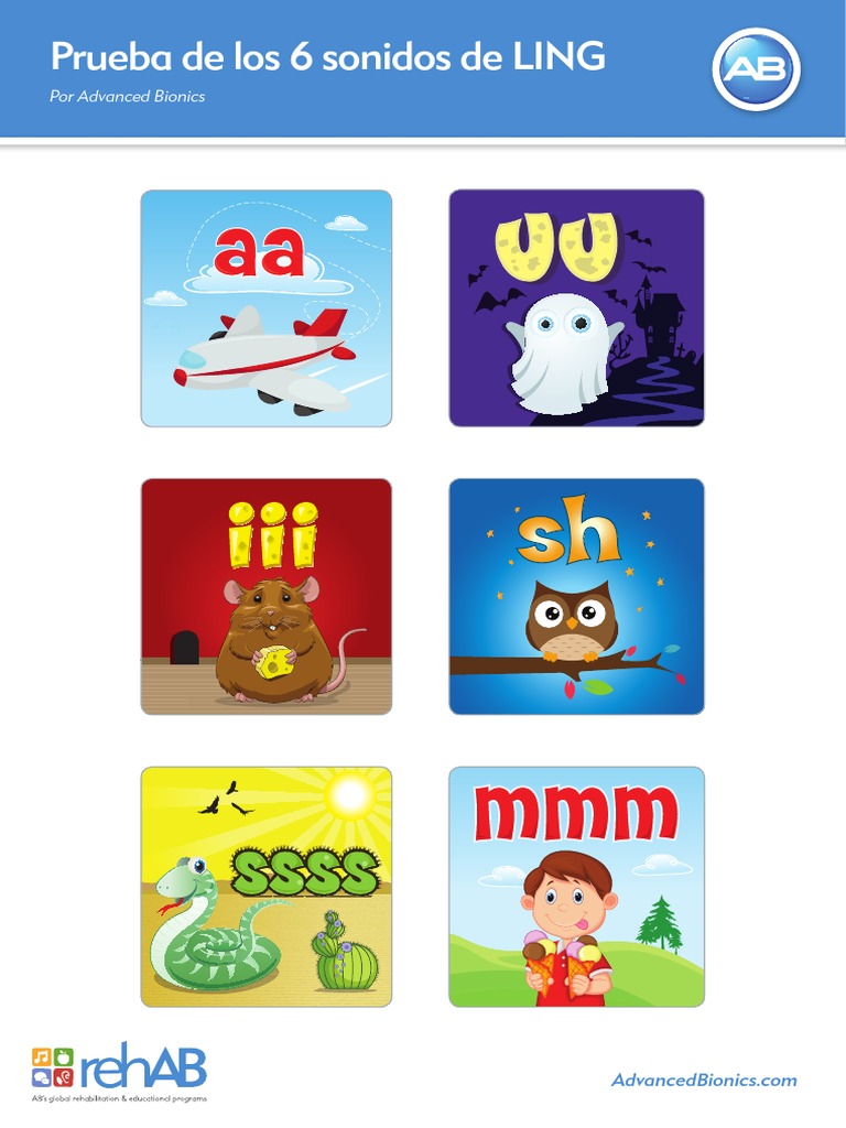 Prueba de Los 6 Sonidso de LING Instrucciones | PDF | Sonido | Cognición