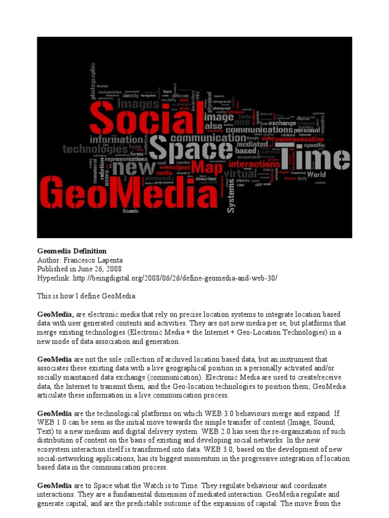 Locative Media, Special Issue, Visual Studies | PDF | Mass Media | Web 2.0