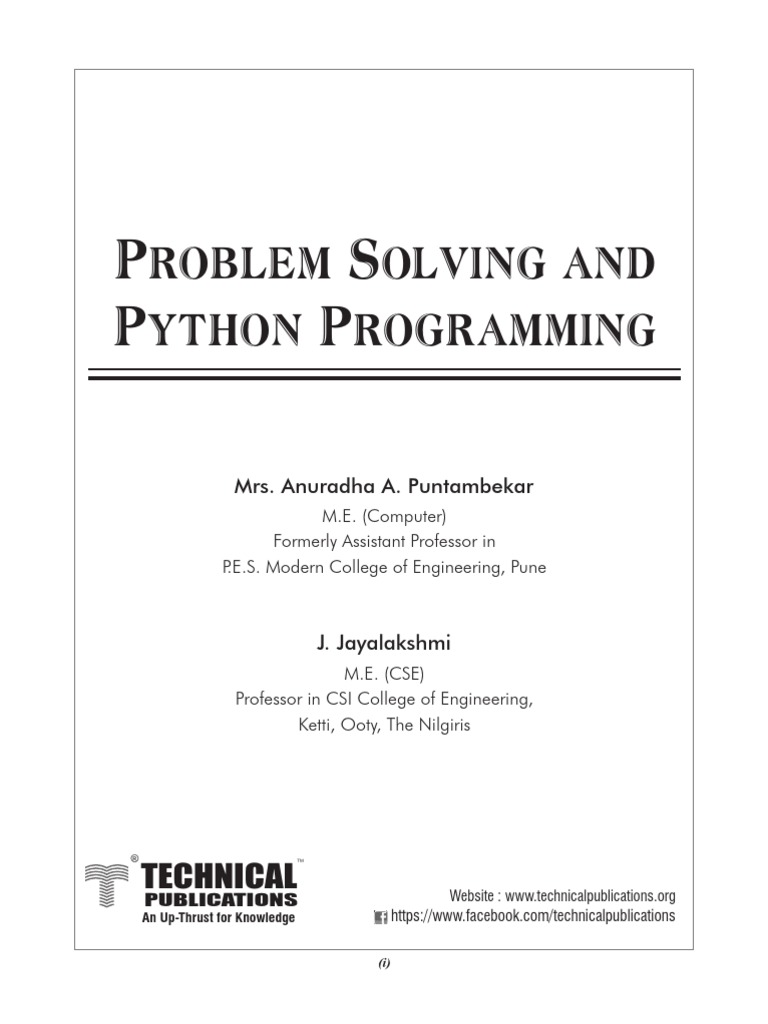Ge8151 Problem Solving And Python Programming Ripped From Amazon Kindle Ebooks By Sai Seena 