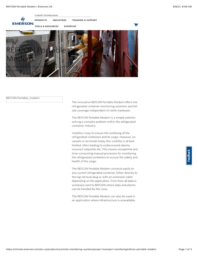 REFCON Portable Modem: Products Industries Training & Support Tools ...