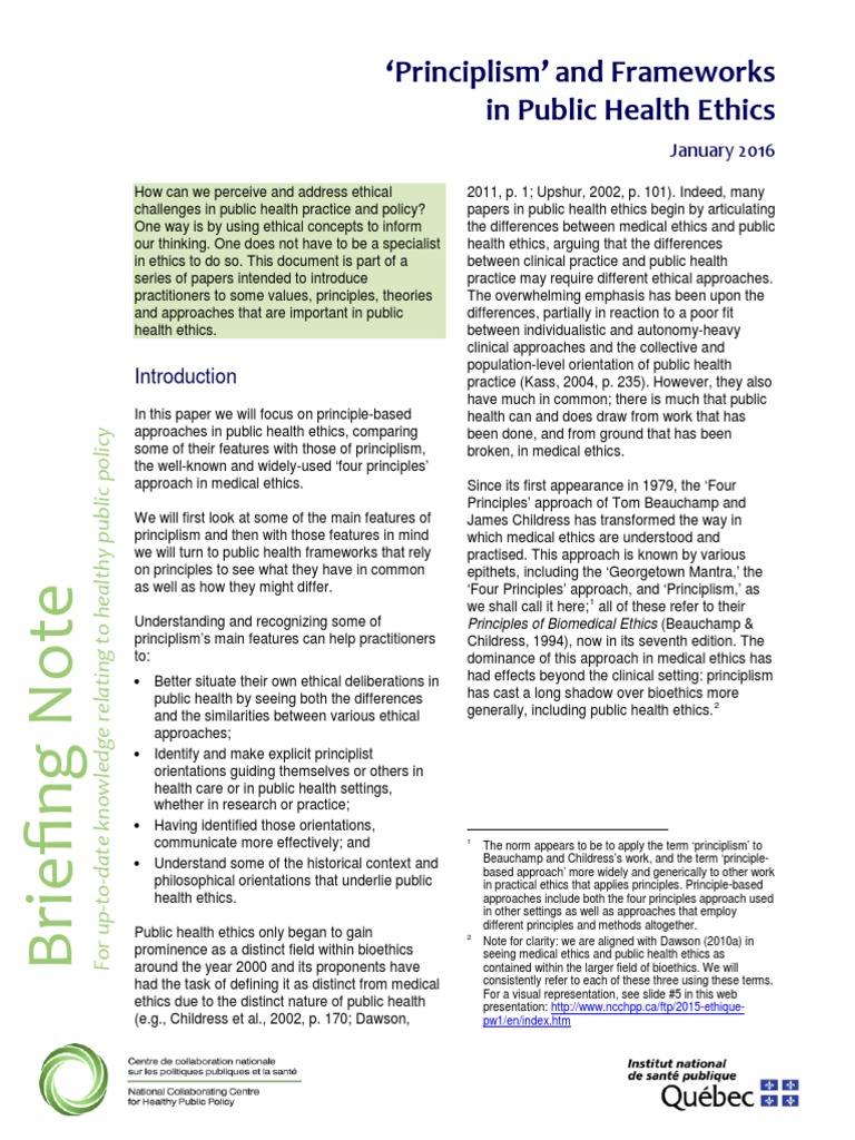 2016 Ethics Principlism en | PDF | Metaphysics | Academic Discipline ...