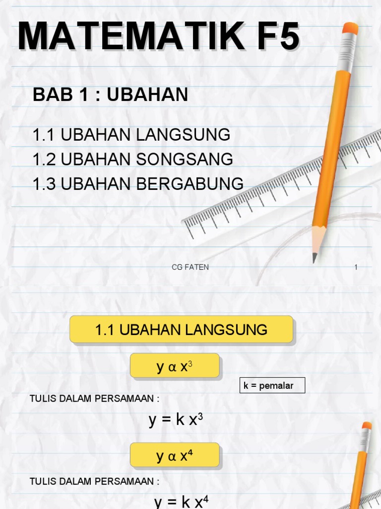 Slide F5 Bab 1 Ubahan | PDF