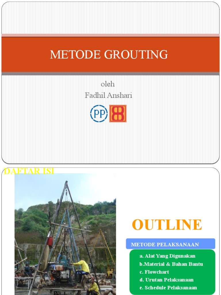 Metode dan Alat Grouting Bendungan | PDF