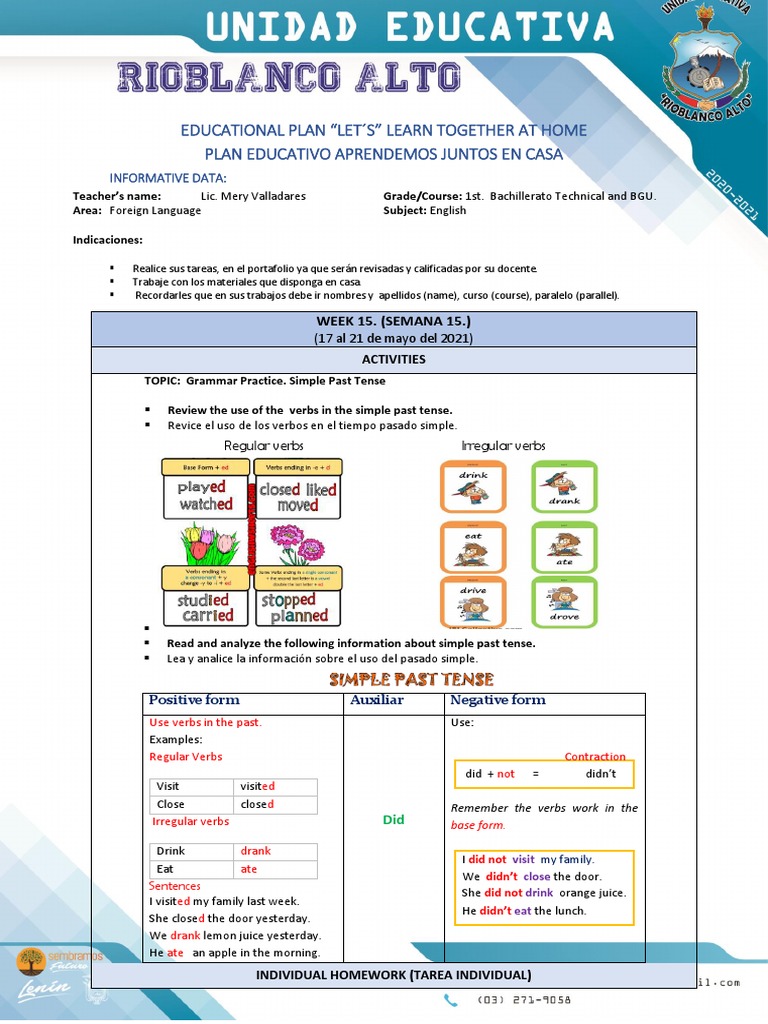 English Activity. Week 15. | PDF | Languages | Language Arts & Discipline
