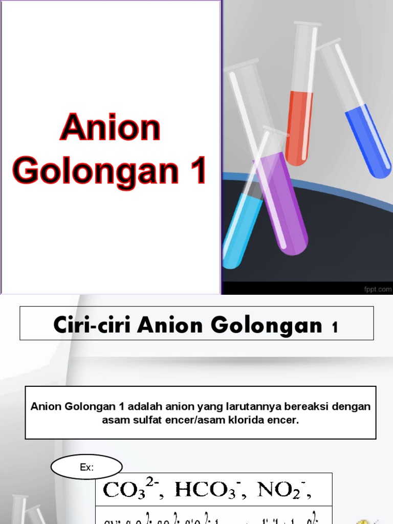 Bahan Ajar Analisis Anion Golongan 1 Bagian 1 | PDF