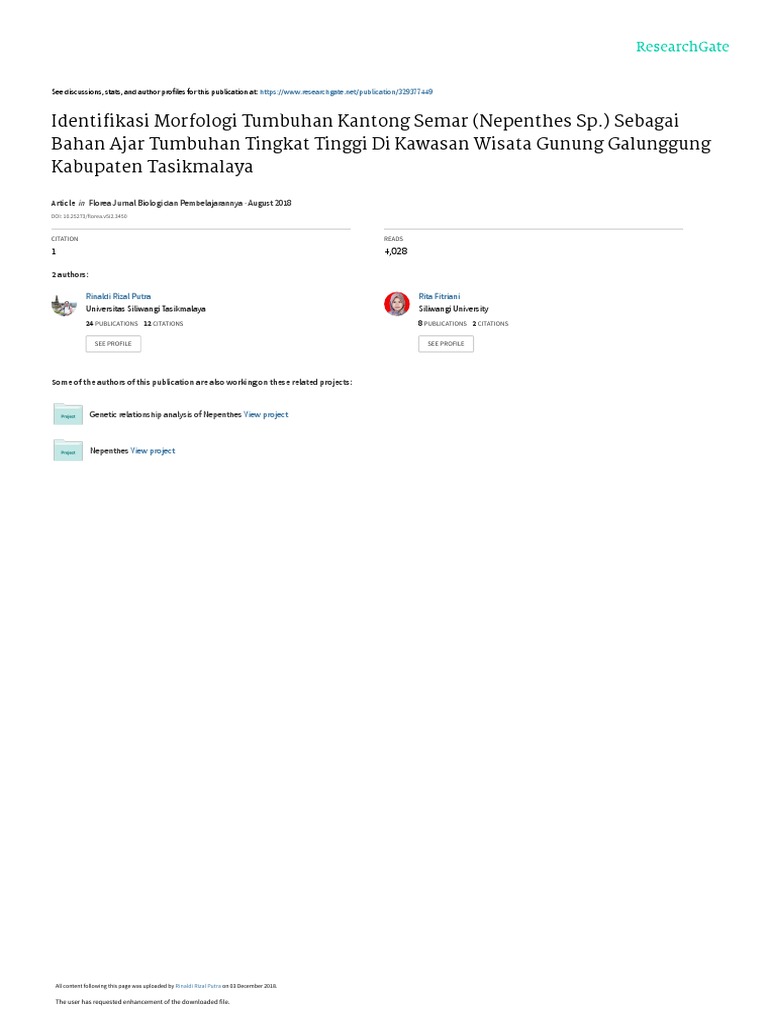 Jurnal Florea Terbit | PDF | Organisme | Taksa