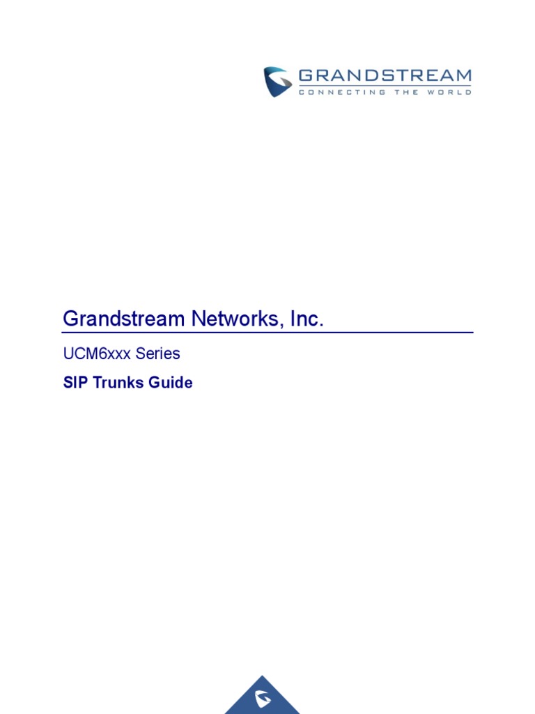 Configure Register SIP Trunks on Grandstream UCM6xxx | PDF | Session ...