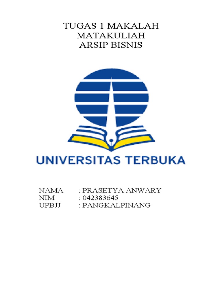 Tugas 1 Arsip Bisnis | PDF | Bisnis | Pengelolaan Keuangan & Uang