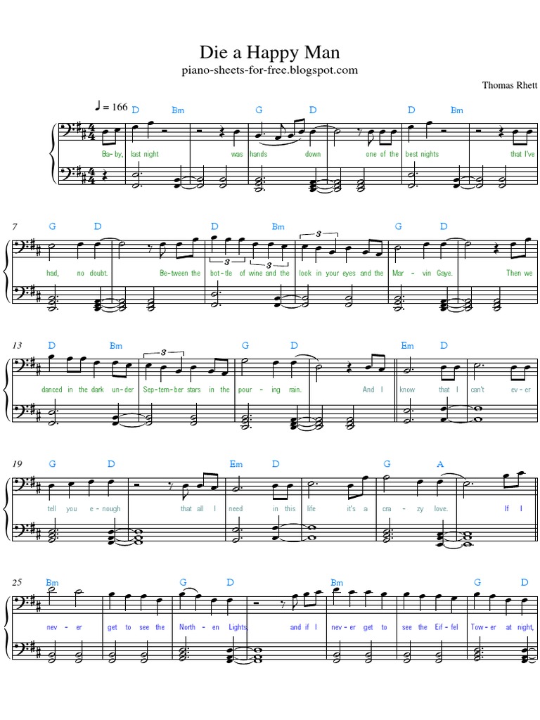 Thomas Rhett Die A Happy Man | PDF