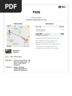 Ola Cab Invoice Template | PDF | Invoice | Payments