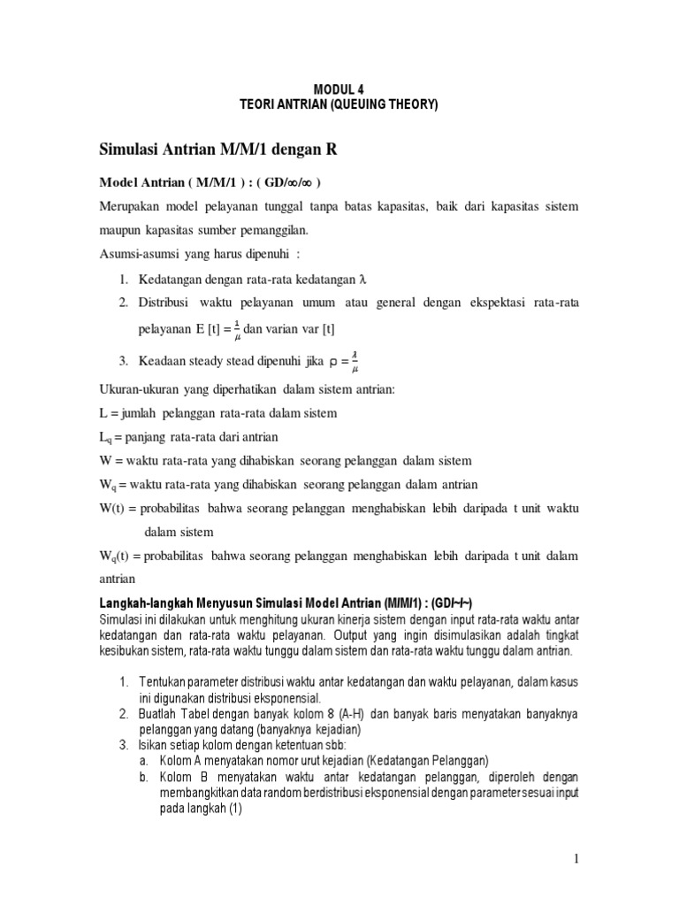 2021 Modul Teknik Simulasi Dengan R - Modul 4 | PDF | Metode & Bahan ...