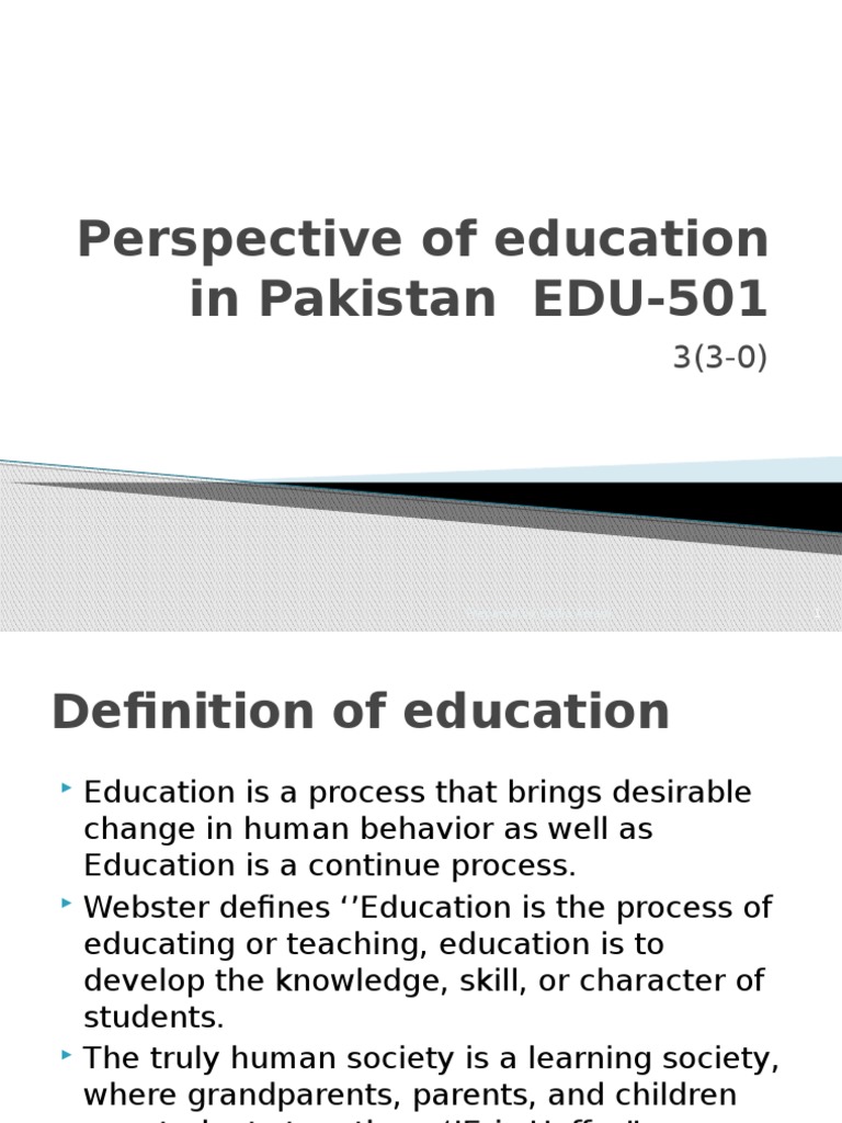Perspective of Education | PDF | Secondary Education | Literacy