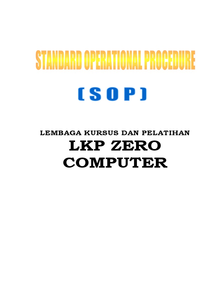 SOP LKP Zero Computer - Edit | PDF