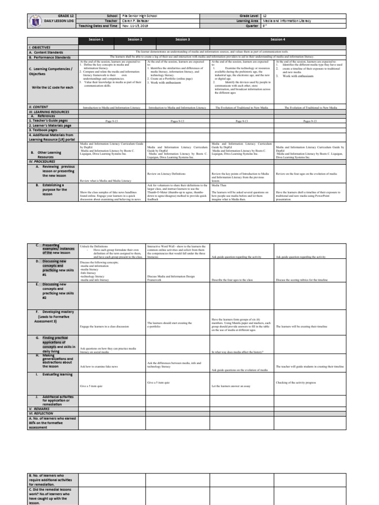 3rd Week MIL DLL | PDF | Information Literacy | Teaching