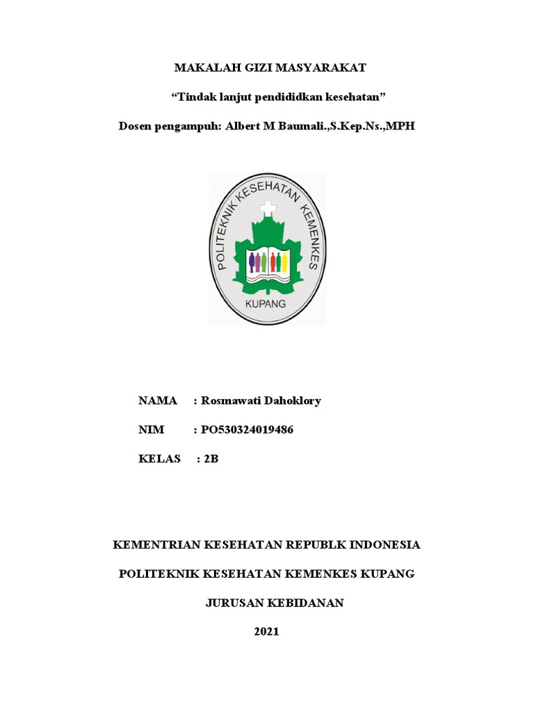 Makala Gizi Rosmawati Dahoklory | PDF