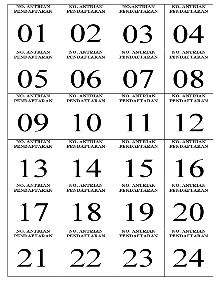 Nomor Antrian | PDF