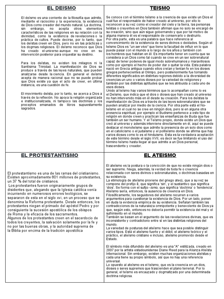 El Deismo | PDF | Deísmo | protestantismo