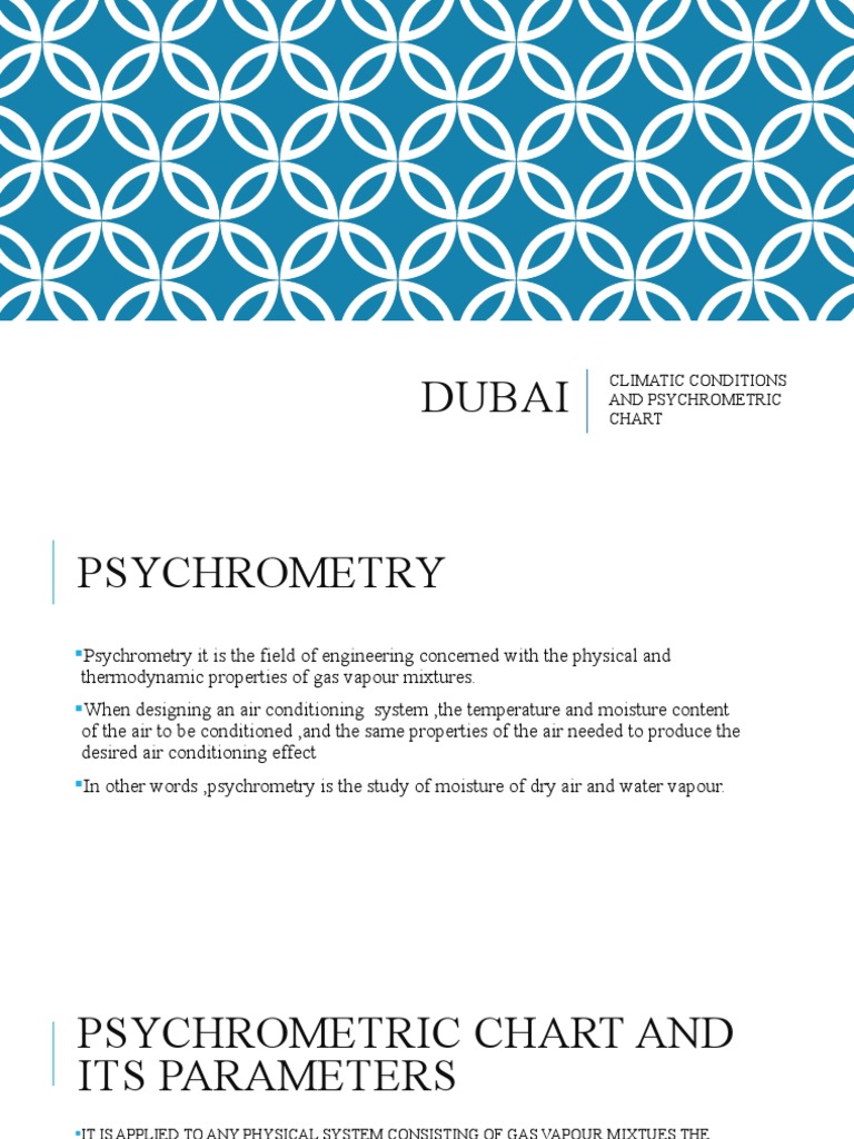 Dubai: Climatic Conditions and Psychrometric Chart | PDF | Humidity ...