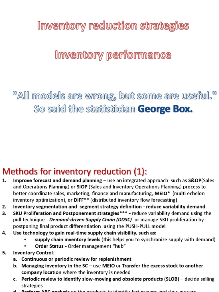 Tema 5-1 - Inventory Reduction Strategies | PDF | Inventory | Supply Chain
