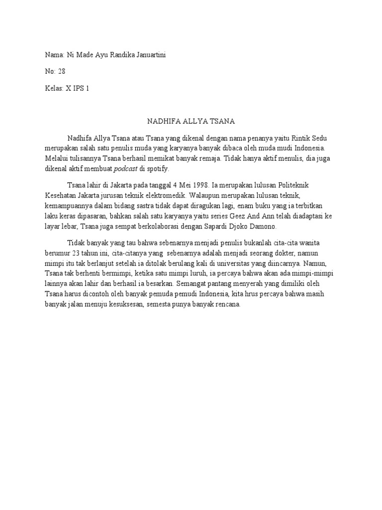 Nadhifa Allya Tsana | PDF