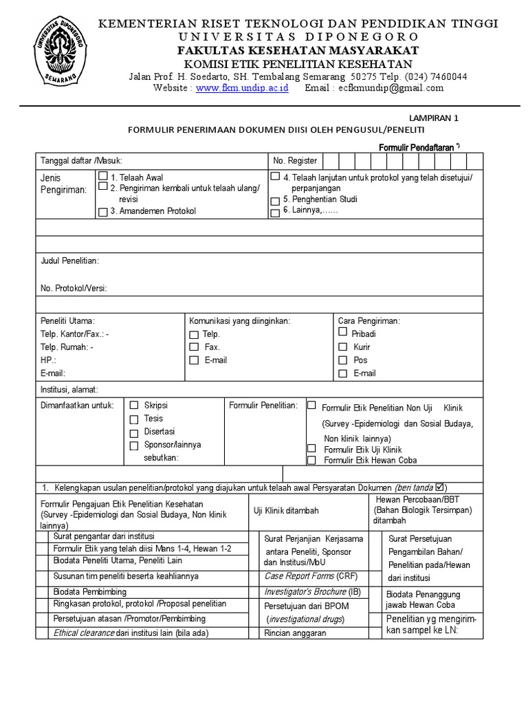 Form Pendaftaran EC | PDF