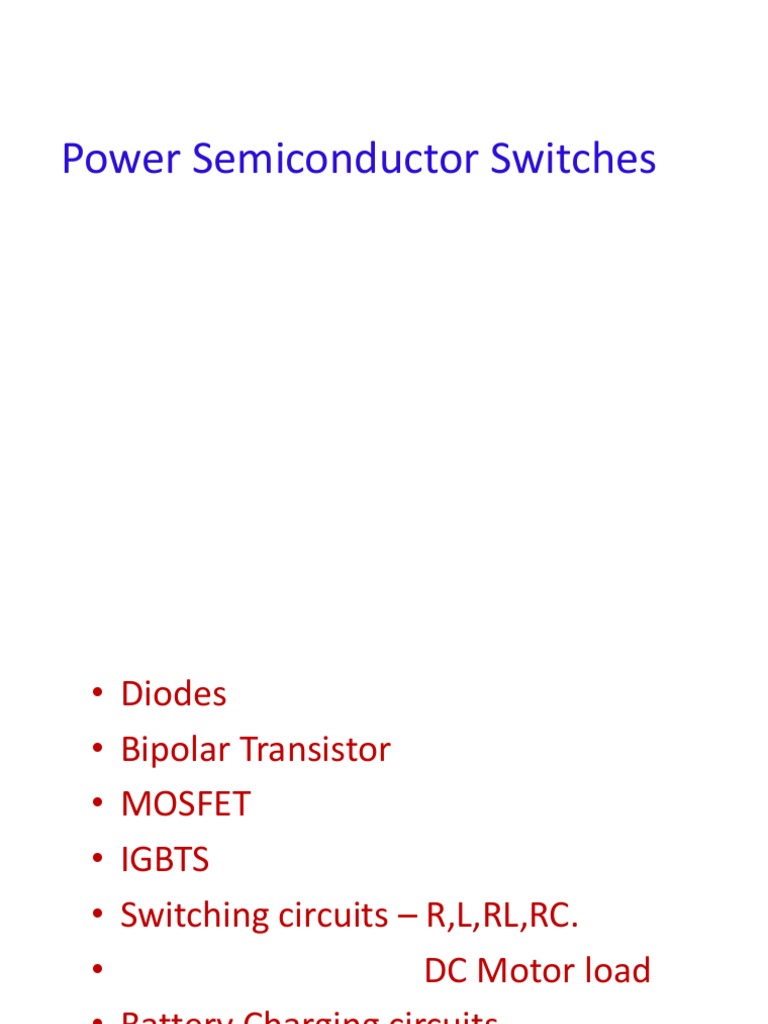 Power Electronic Devices | PDF | Bipolar Junction Transistor | Transistor