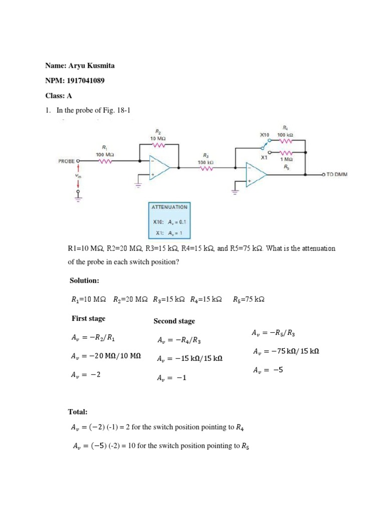 Aryu Kusmita - Tugas Eldas | PDF | Amplifier | Analog Circuits