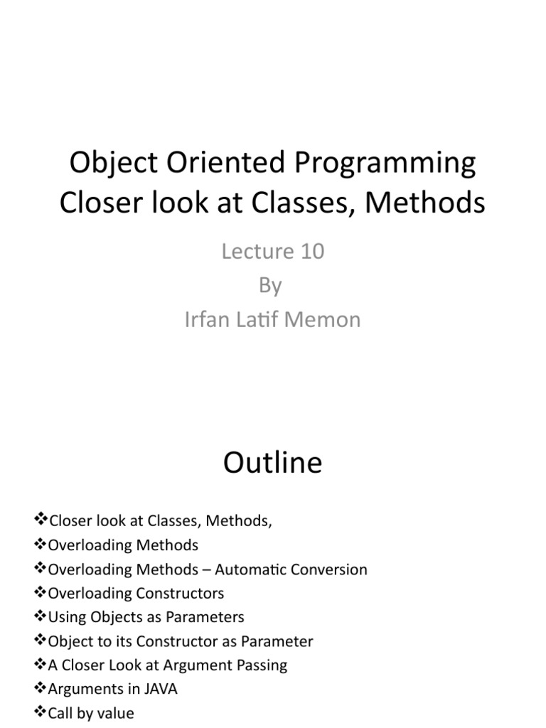 Java Method and Class Overloading Guide | PDF | Parameter (Computer ...