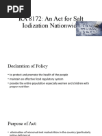 RA 8172 - Asin Law | PDF | Micronutrient