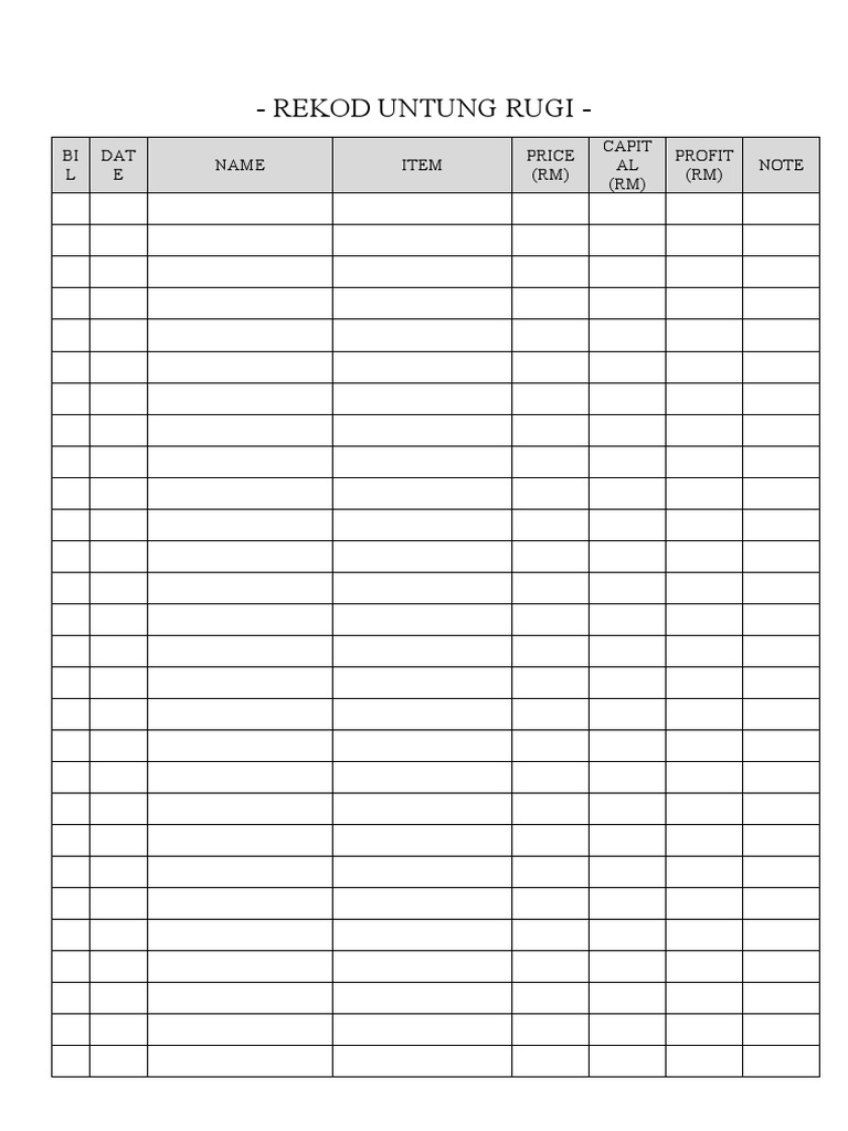 Rekod Perniagaan | PDF