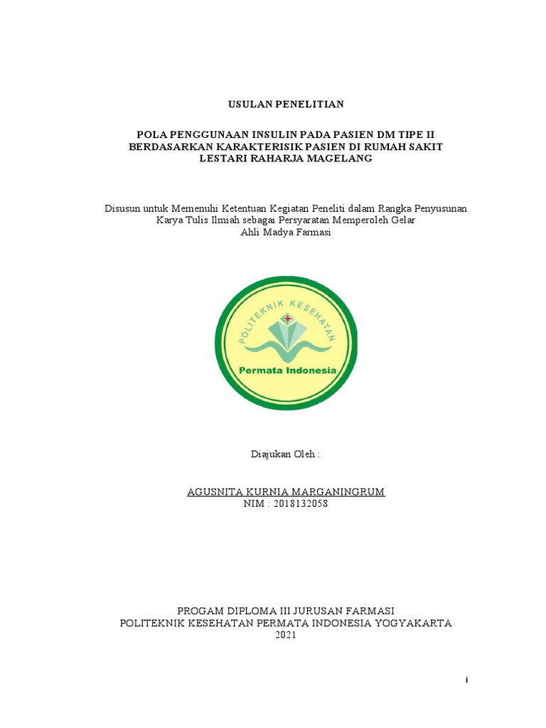 PROPOSAL USULAN PENELITIAN AGUSNITAd | PDF | Pengembangan Diri