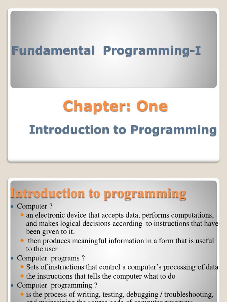 Chapter 1 | PDF | Computer Programming | Computer Program
