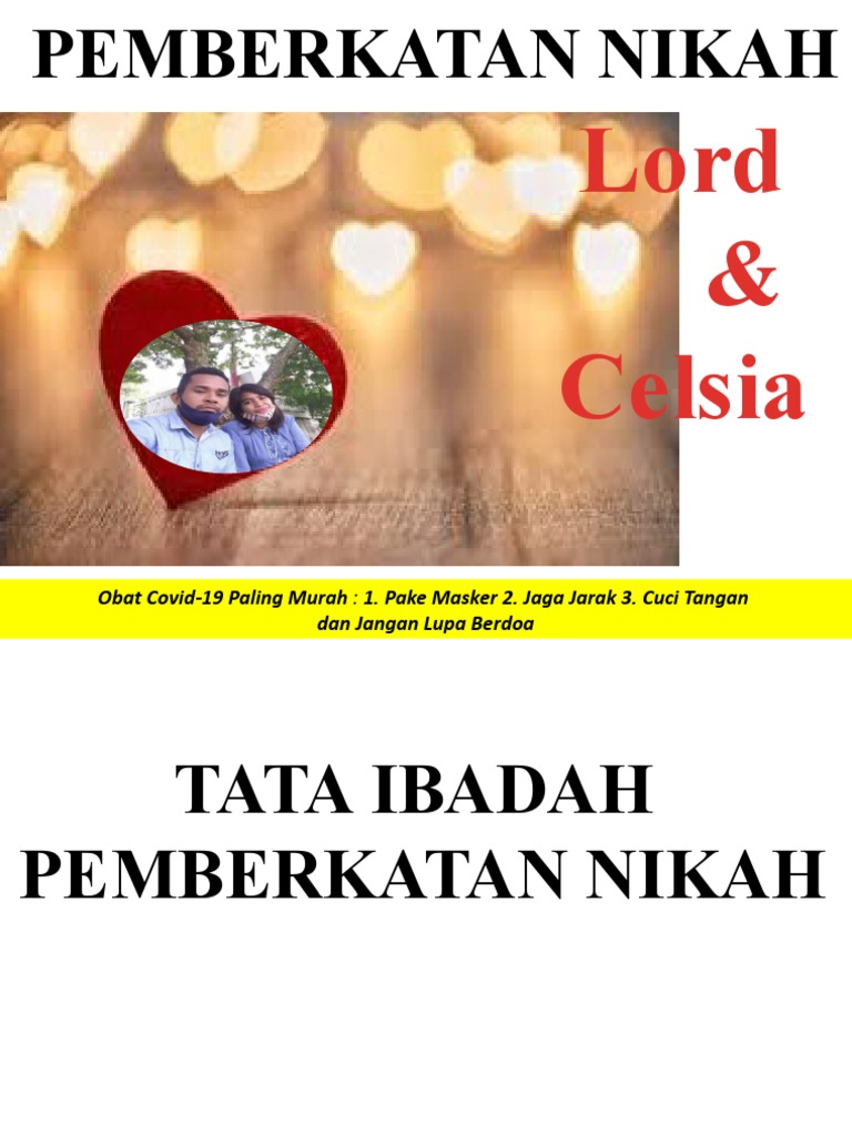 Tata Ibadah Pemberkatan Nikah PP | PDF